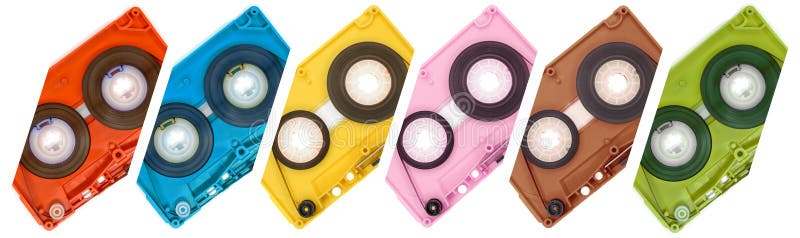 Photo Collage of Old Audio Cassette Tape Open Stock Photo - Image of ...