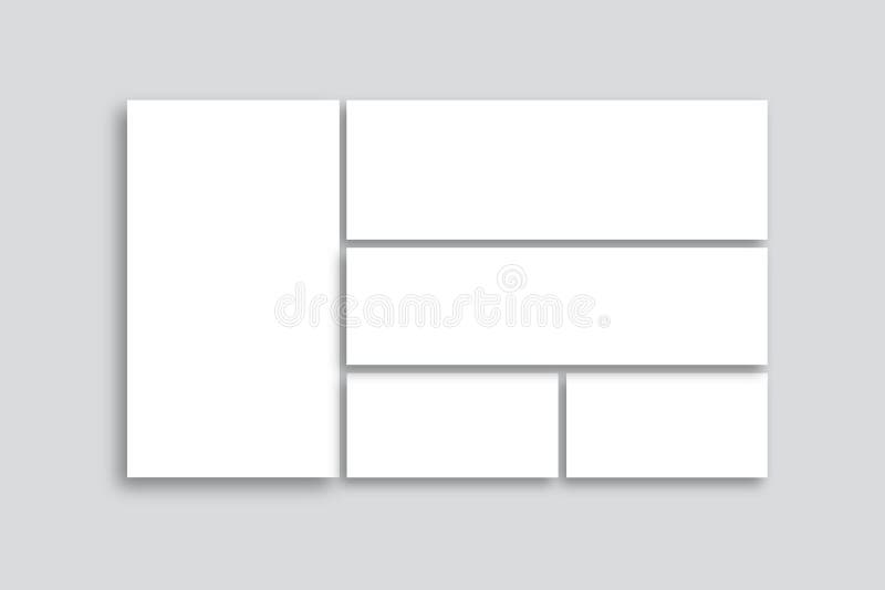 Photo Collage Template Mood Board Grid Vector Design Stock Vector ...