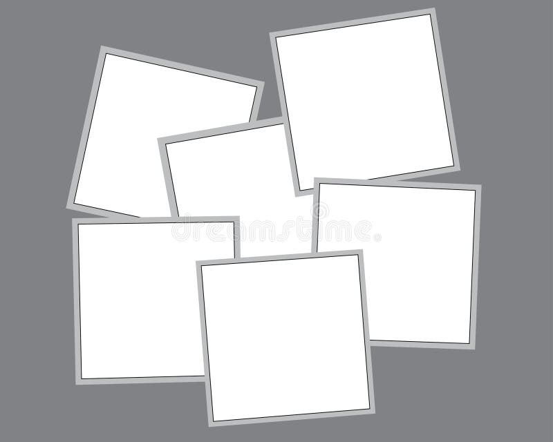 6 Photo Collage Template. Vector Illustration, New Collections Stock ...