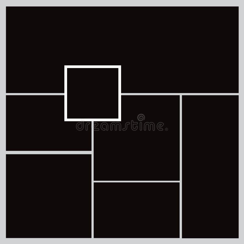 7 Photo Collage Template. Vector Illustration, New Collections Stock ...