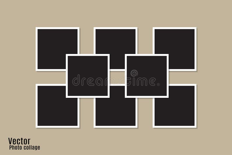 Photo Collage Template Vector Illustration Stock Illustration ...