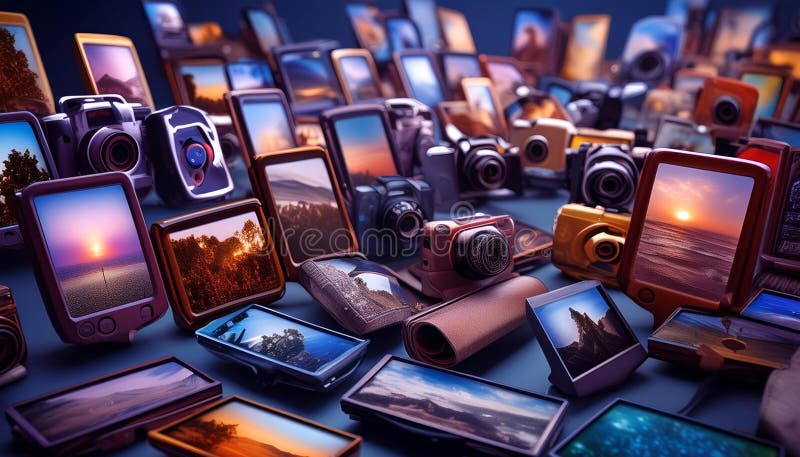 Collection of Electronic Devices Stock Image - Image of games ...
