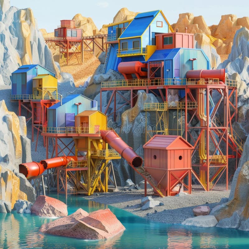 Colorful Modern Gold Mining Operation Stock Illustrations – 8 Colorful ...