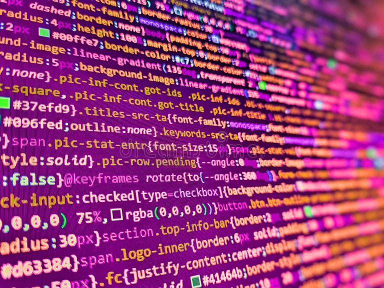 Photo of Computer Digital Background. Programmer Working on Computer ...