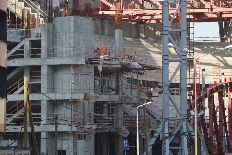 Photo of the Construction of a Large and Complex Engineering Structure ...