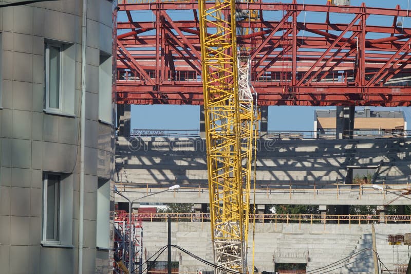 Photo of the Construction of a Large and Complex Engineering Structure ...