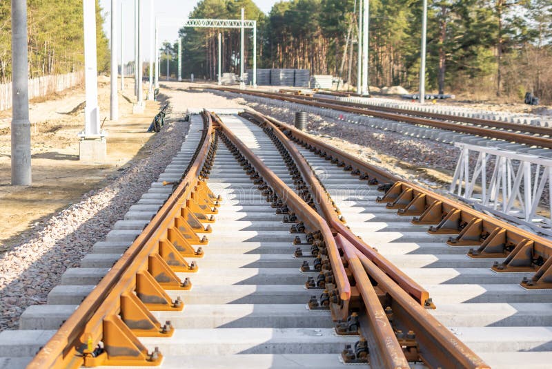 Photo Construction of a New Railway Line Stock Photo - Image of ...