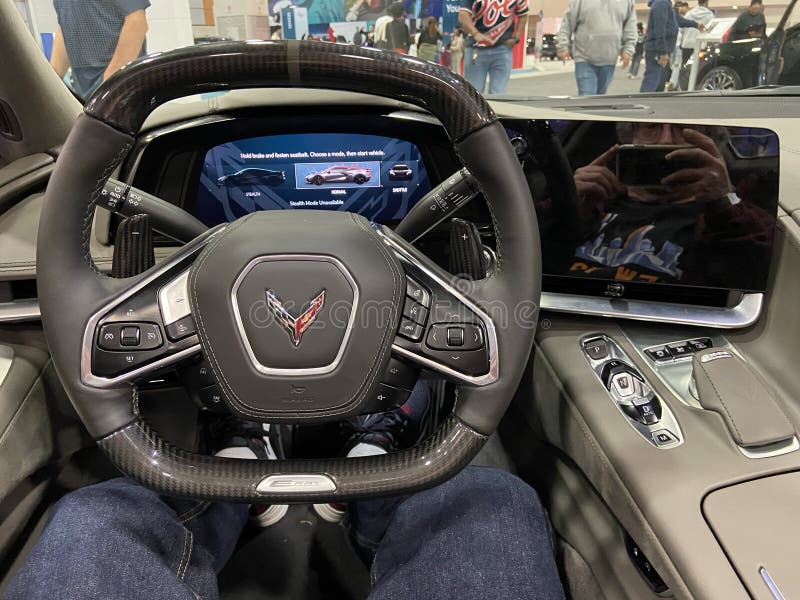 Corvette E-ray Interior at the Auto Show Editorial Photo - Image of ...