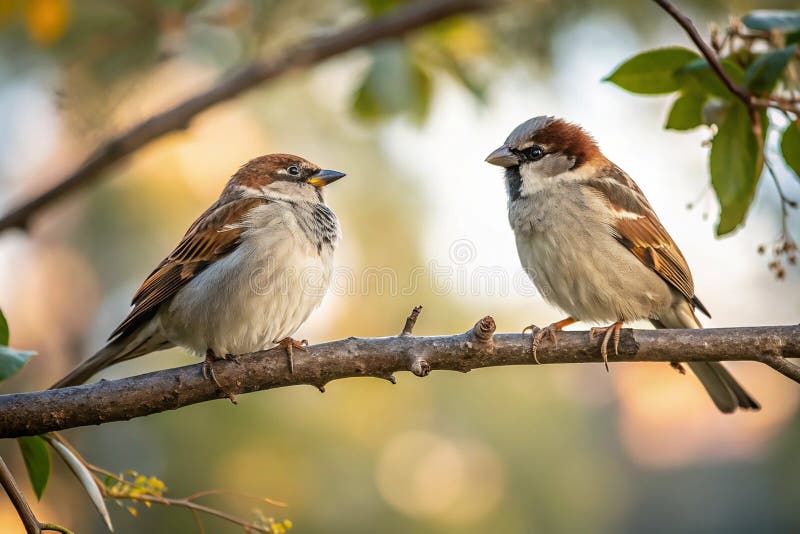 Photo of Couple of Birds - Focus in the First Plane Stock Photo - Image ...