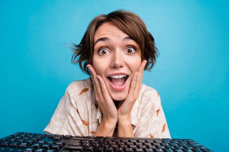 Photo of Crazy Charming Woman Hacker Cyber Administrator System ...