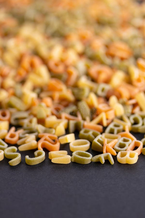 Photo Created from Pasta in the Form of a Letter - Pasta. Stock Photo ...