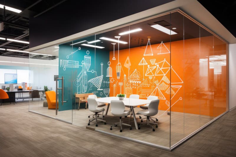 Photo of a Creative Office Design with Writable Walls Stock ...