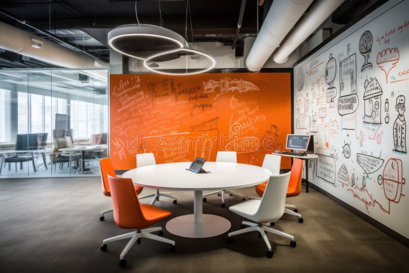 Photo of a Creative Office Design with Writable Walls Stock ...