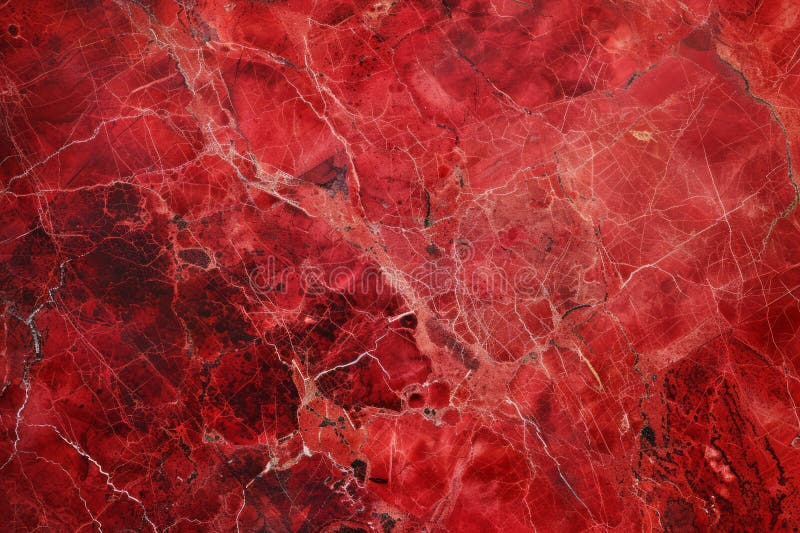 Photo of Crimson Red Marble Pattern with White Veins. Background ...