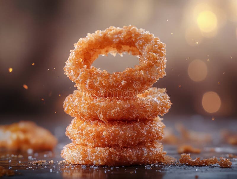 Photo of Crispy Onion Rings Highlighting Perfectly Fried Appetizers ... Photo of Crispy Onion Rings Highlighting Perfectly Fried Appetizers ...