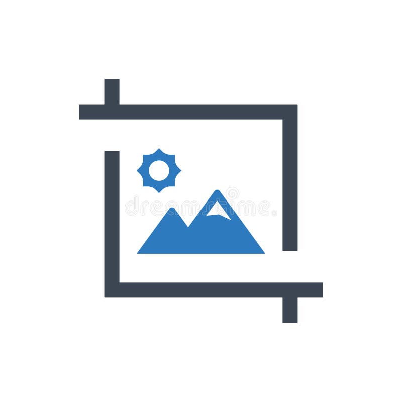 Photo Crop Icon. Simple Vector Graphics Stock Vector - Illustration of ...