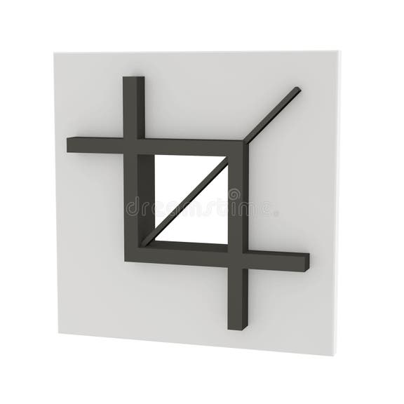 Photo crop sign stock illustration. Illustration of edit - 18868606