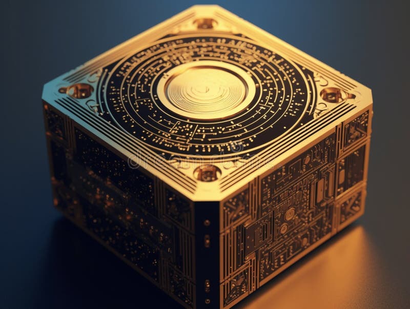 Photo Cube or Box Consists Matrix of Digitsfuturistic Modern ...