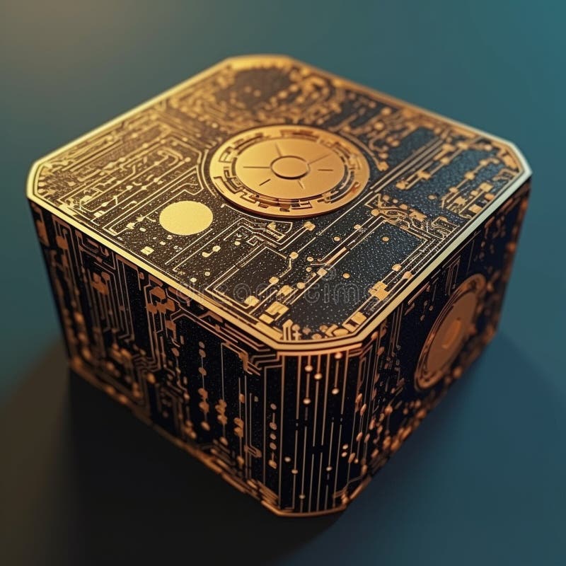 Photo Cube or Box Consists Matrix of Digitsfuturistic Modern ...
