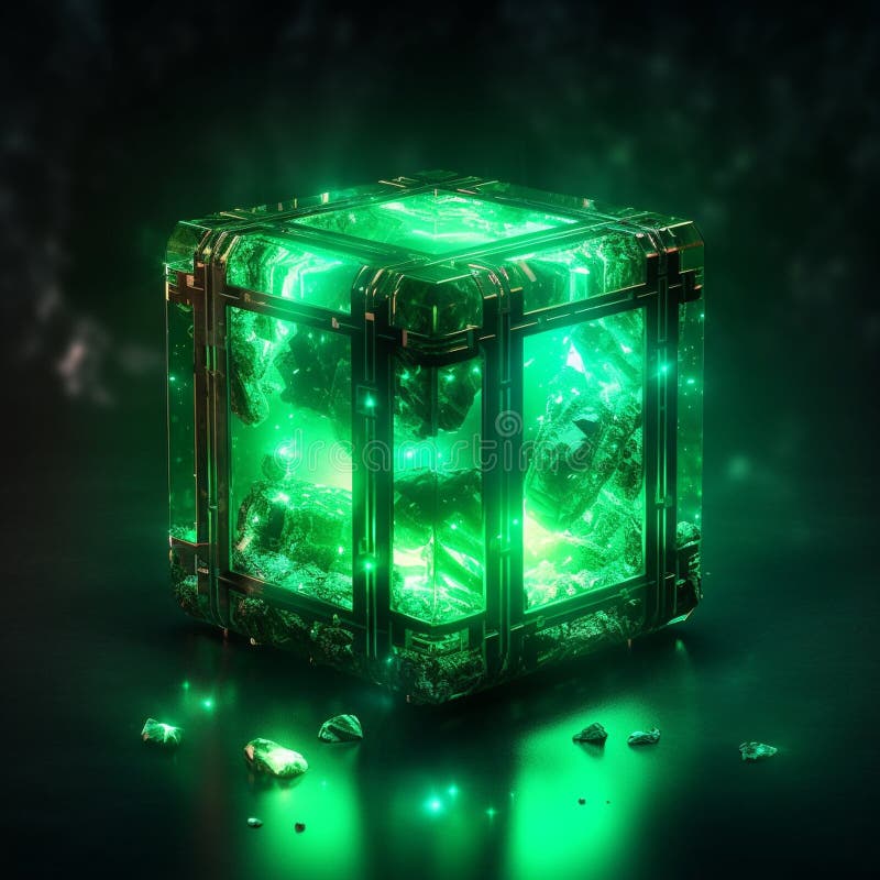 Photo Cube or Box Consists Matrix of Digitsfuturistic Modern ...