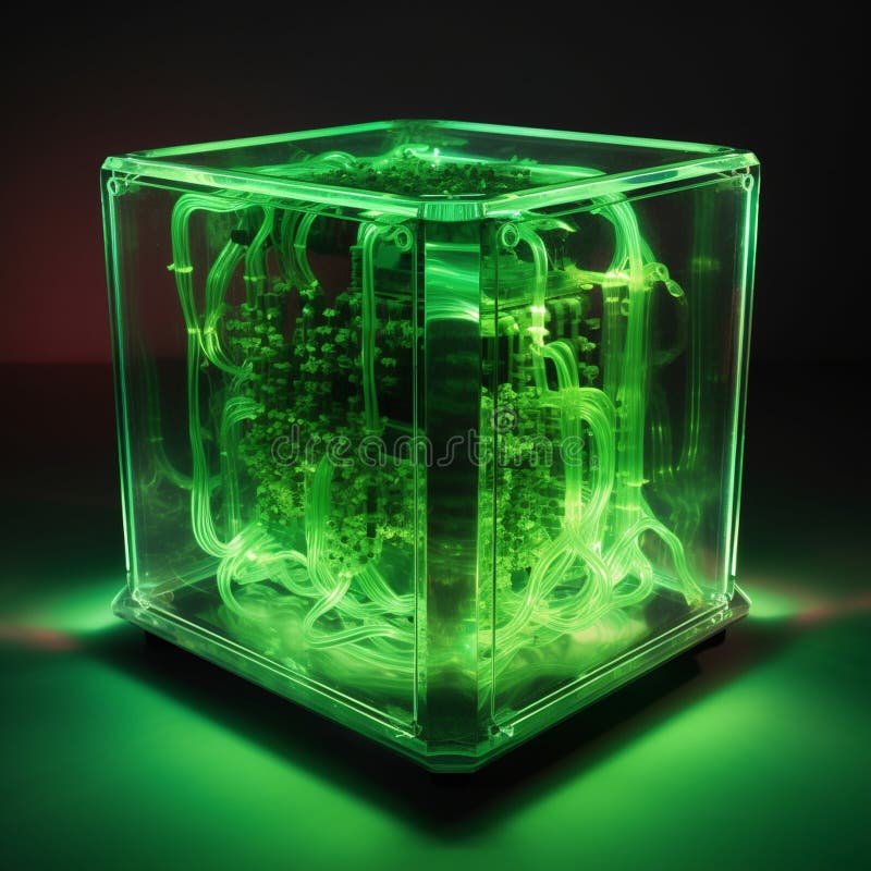 Photo Cube or Box Consists Matrix of Digitsfuturistic Modern ...