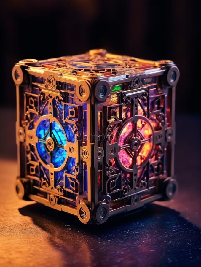 Photo Cube or Box Consists Matrix of Digitsfuturistic Modern ...