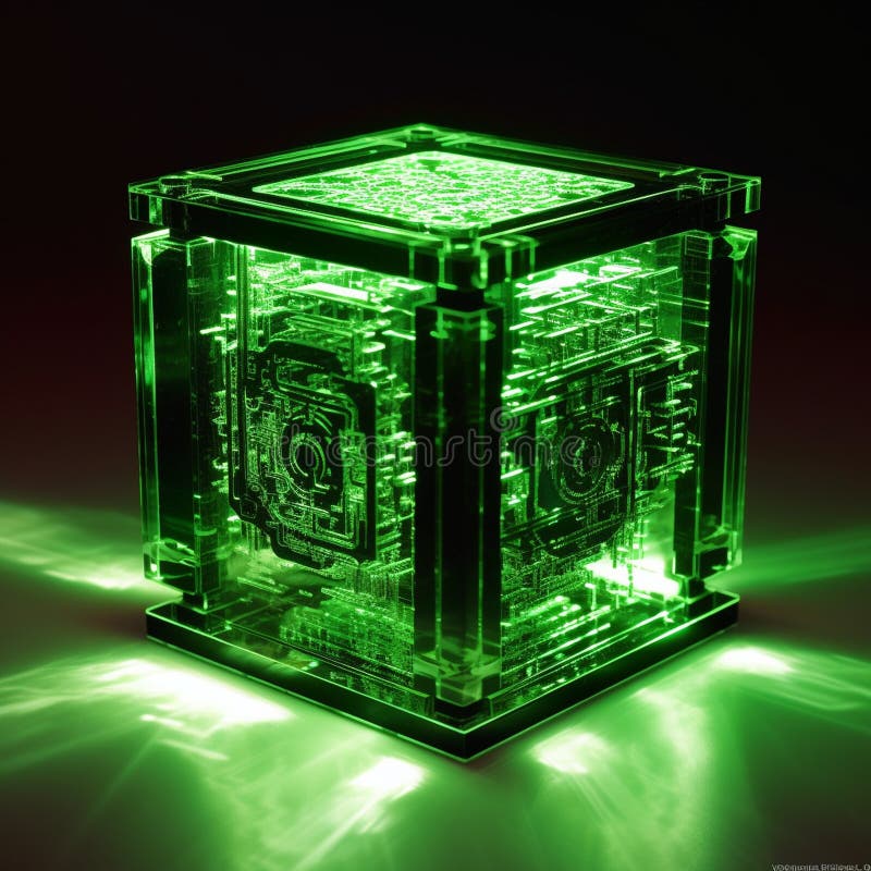 Photo Cube or Box Consists Matrix of Digitsfuturistic Modern ...