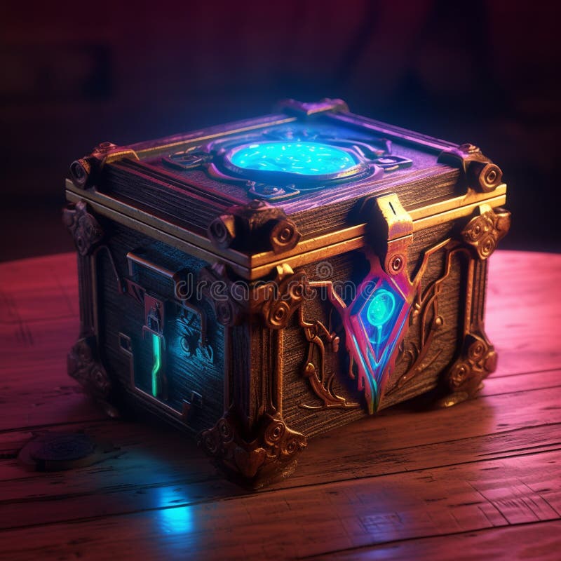 Photo Cube or Box Consists Matrix of Digitsfuturistic Modern ...