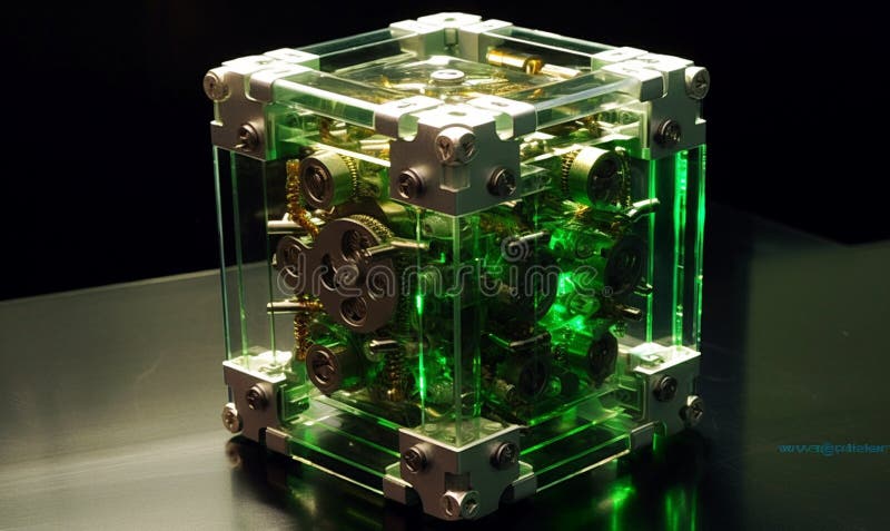 Photo Cube or Box Consists Matrix of Digitsfuturistic Modern ...