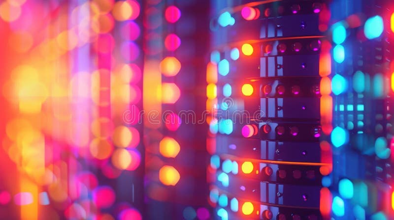Photo of a 3D Database Management Icon with a Lively Colorful Backdrop ...