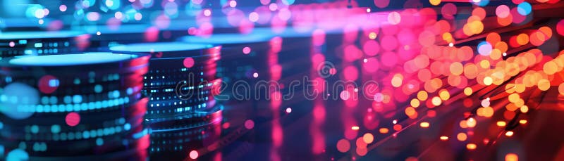 Photo of a 3D Database Management Icon with a Lively Colorful Backdrop ...