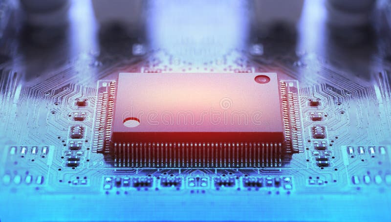 La Microélectronique Et Puce De Silicone. Surchauffe Du Processeur ...