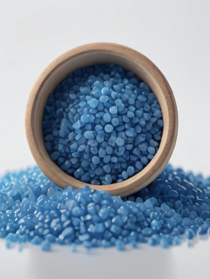 Photo of 3D Rendering of Blue Recycled Polypropylene Granules Isolated ...