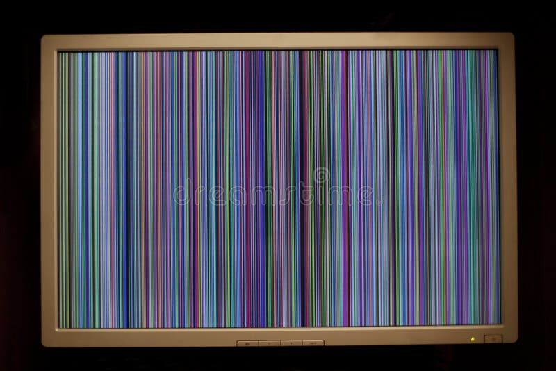 Photo of the Damaged Screen Stock Image - Image of indoor, frequency ...