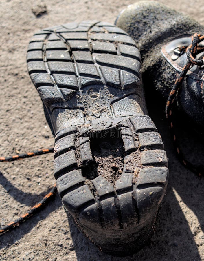 Photo of Damaged Work Boot Sole Stock Photo - Image of fashion, closeup ...