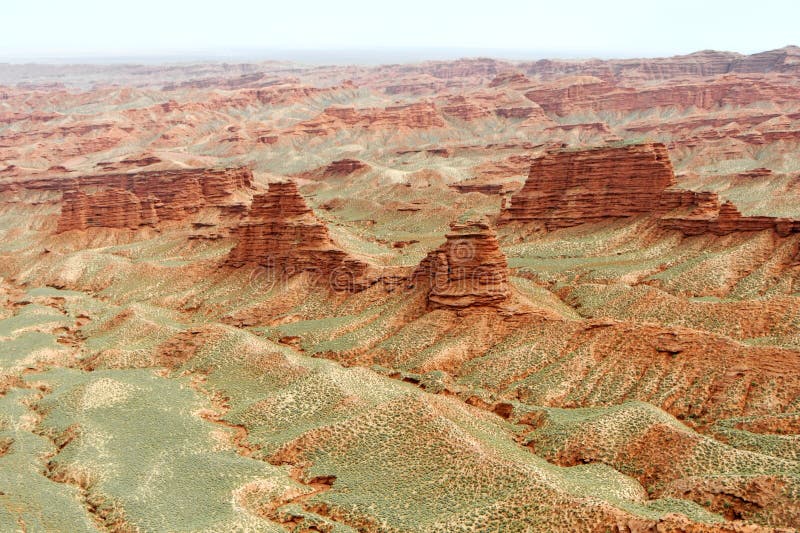 Danxia Landform in Gansu Province, China Stock Image - Image of ...