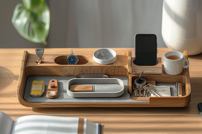 Photo of a Dark-colored Organizer for Things, Which is a Stylish and ...