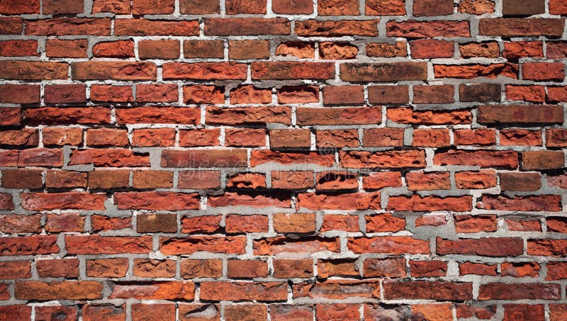 Dark Texture of Old Red Bricks Wall Background Stock Photo - Image of ...