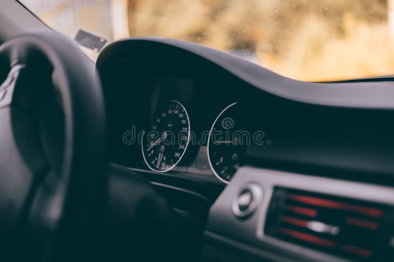 Photo of a Dashboard in a BMW E90 3 Series. Editorial Photography ...