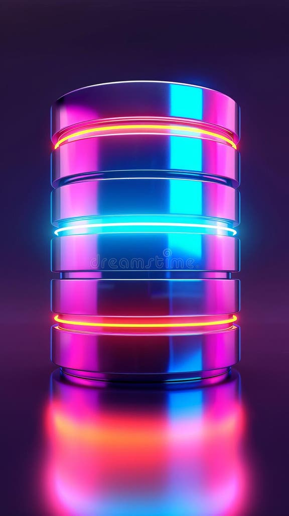 3 Photo of a Database Management Icon in 3D with a Bright, Colorful ...