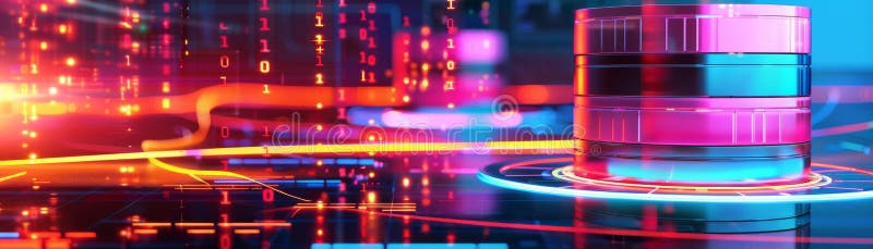 3 Photo of a Database Management Icon in 3D with a Bright, Colorful ...