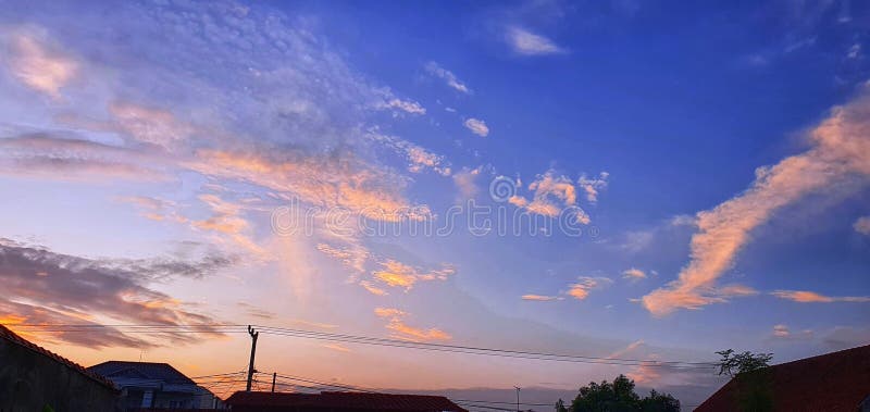 Photo of the Dawn Scene in a Beautiful Countryside Stock Photo - Image ...