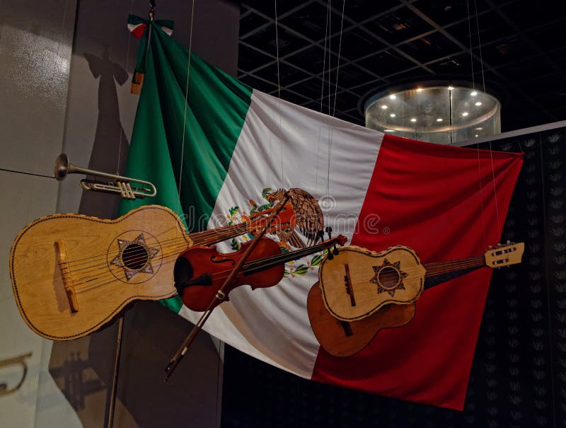 Photo of Decorative Instruments Hanging on a Stage with the Mexican ...