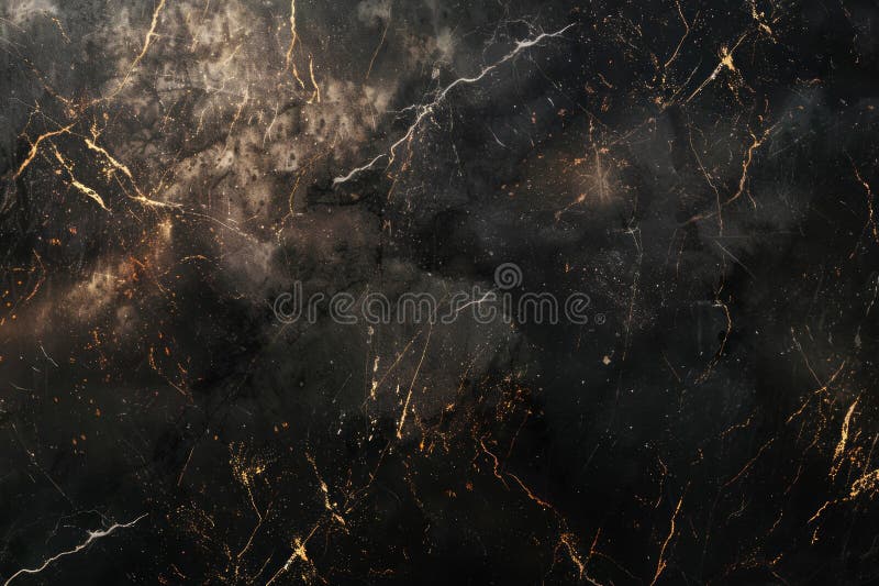 Photo of Deep Black Marble Pattern with White Veins. Background Texture ...