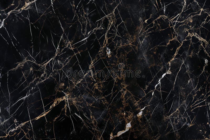 Photo of Deep Black Marble Pattern with White Veins. Background Texture ...