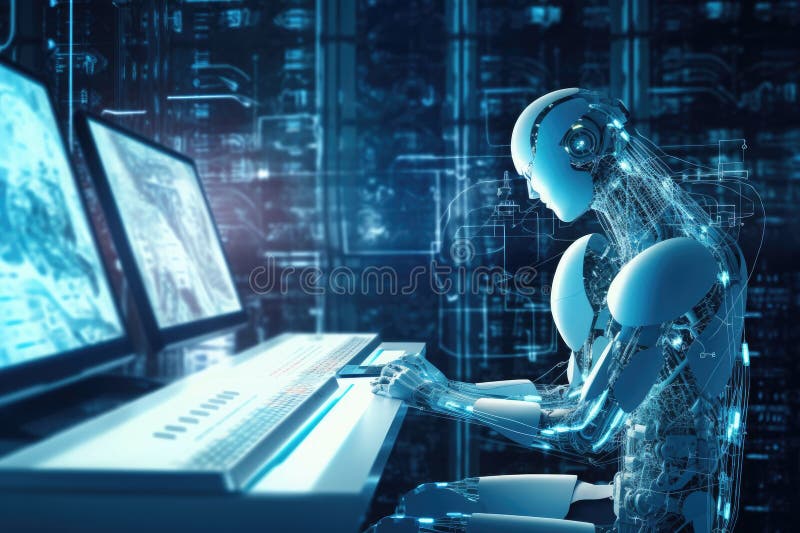 Artificial Intelligence and Machine Learning. Generative AI Stock ...