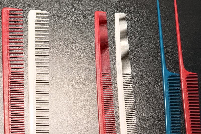 Set Multi-coloured Transparent Combs Stock Image - Image of grooming ...