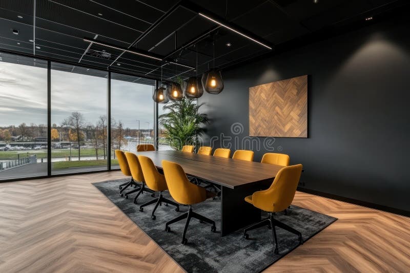 Modern Office Space with Co-Working and Conference Area Stock ...