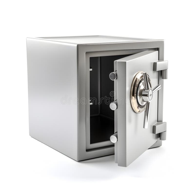 The Photo Depicts the Safe on a White Background. Stock Illustration ...
