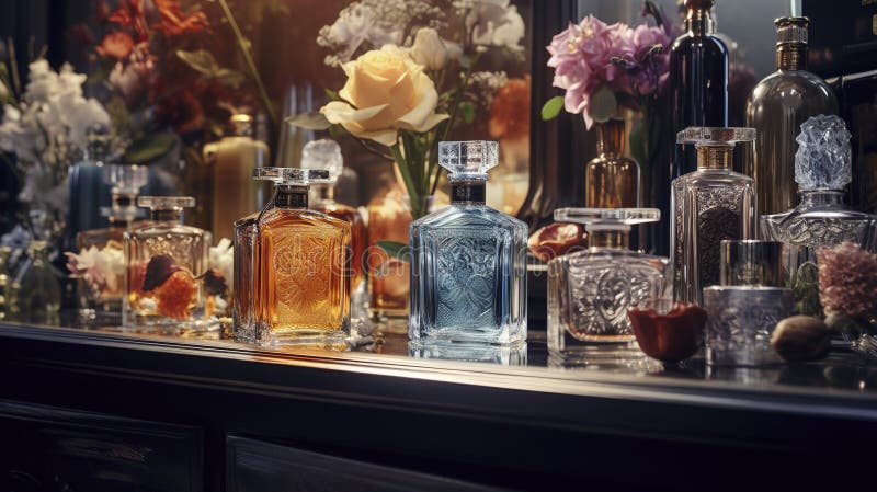 A Photo of Designer Perfumes and Fragrances Stock Illustration ...